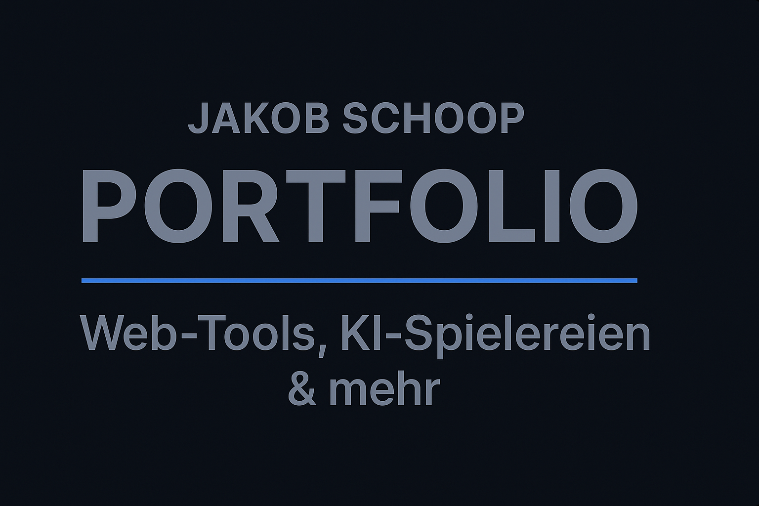 Jakob Schoop – Portfolio